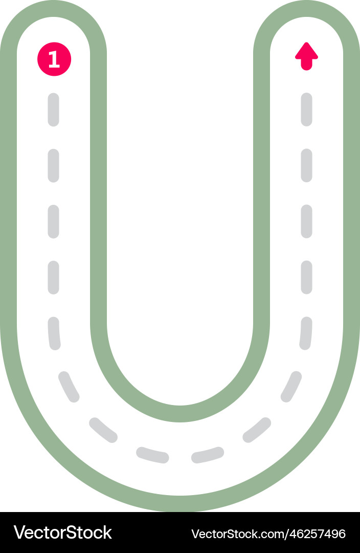 Uppercase U Tracing Worksheet Royalty Free Vector Image