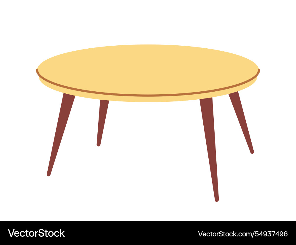 Wooden round table Royalty Free Vector Image - VectorStock
