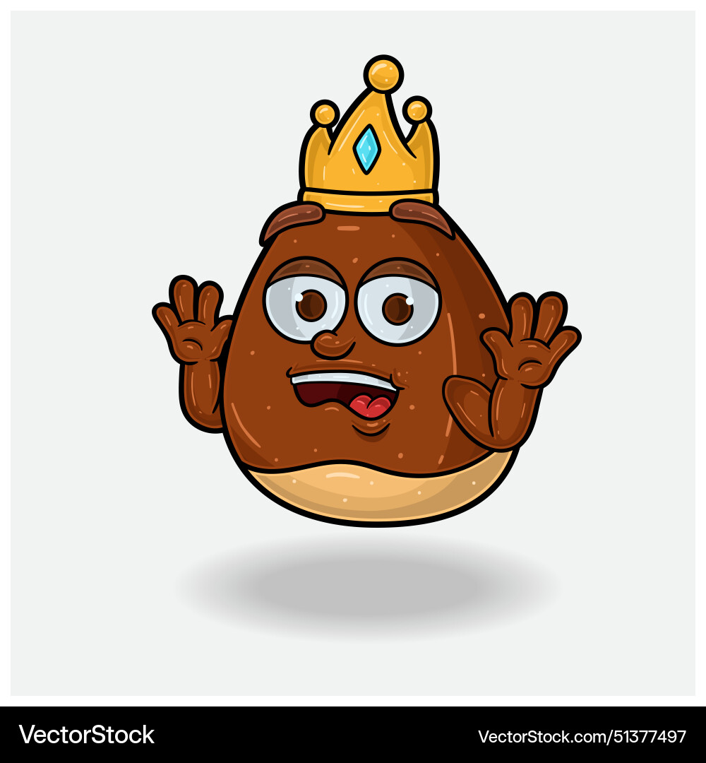 Chestnut mascot cartoon with shocked expression Vector Image