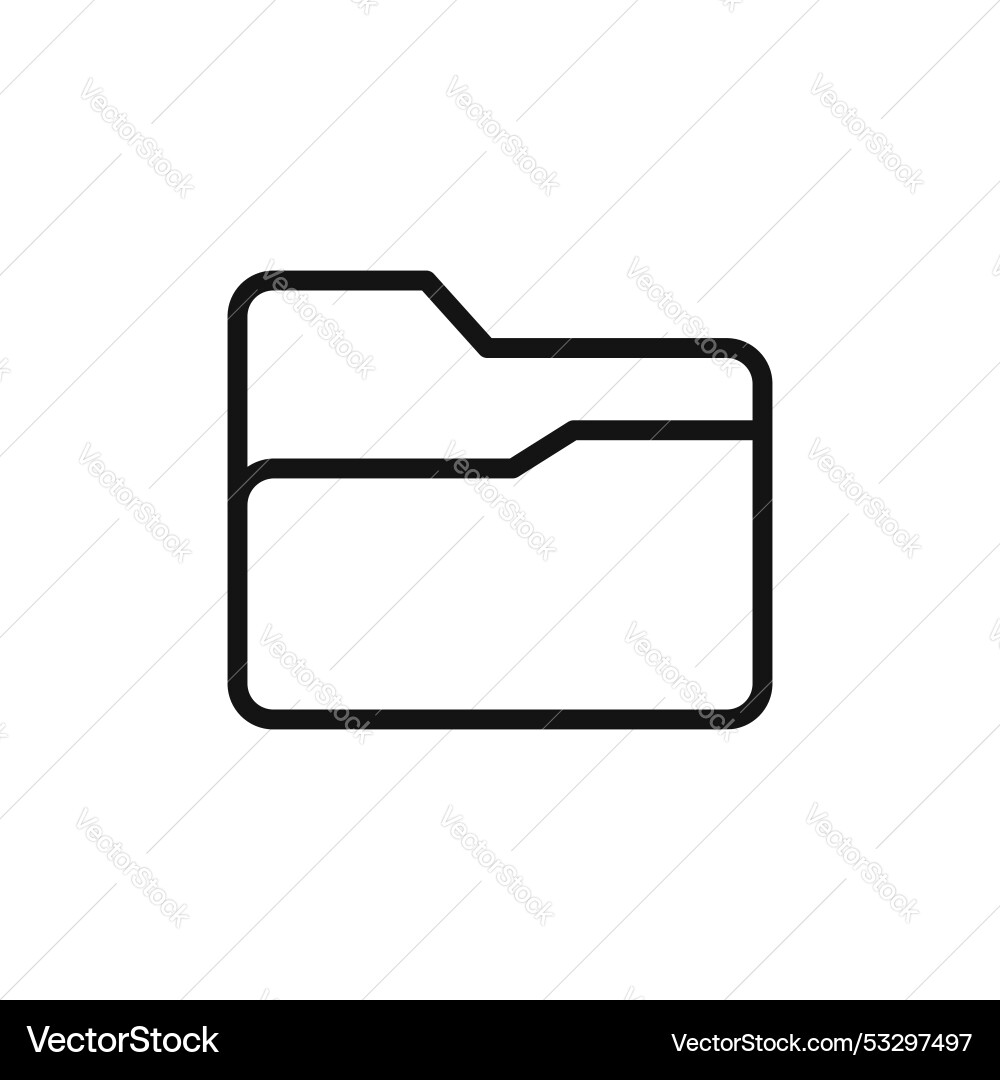 Folder icon set computer data file symbol simple Vector Image