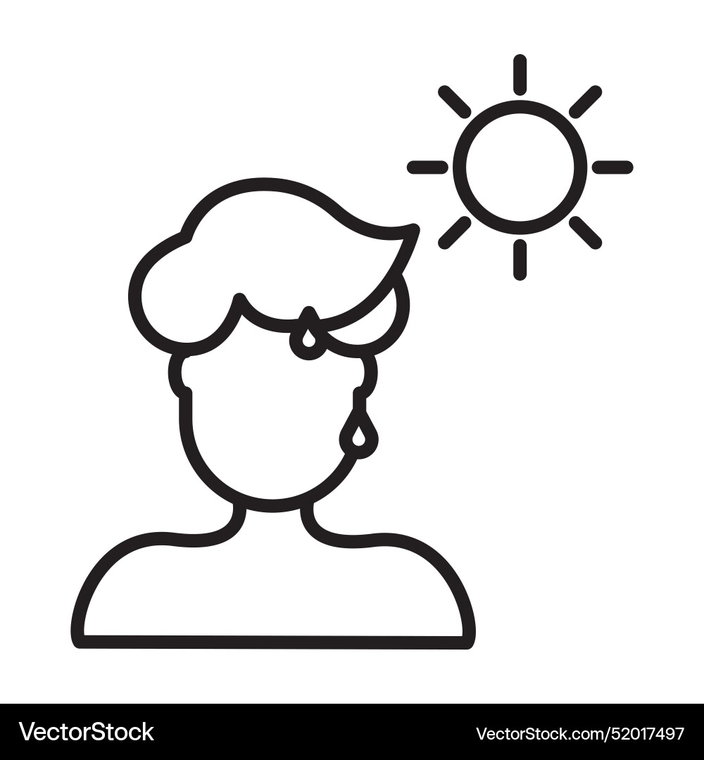 Hot human icon black line art Royalty Free Vector Image