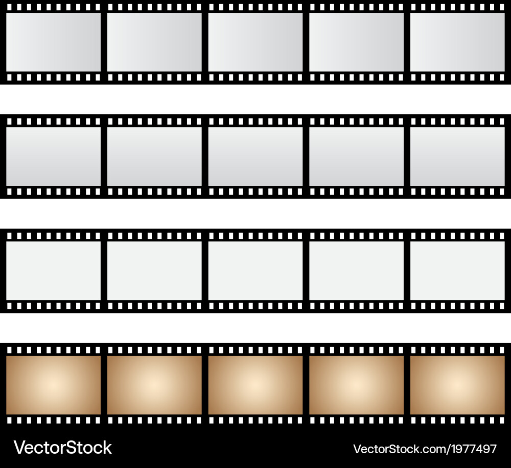Pack film strip isolated Royalty Free Vector Image