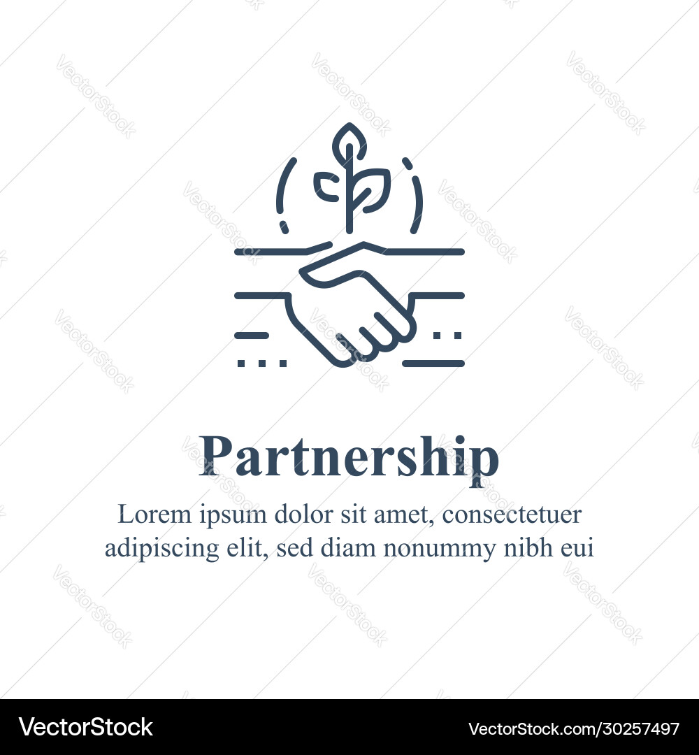 Partnership or mutual trust handshake concept Vector Image