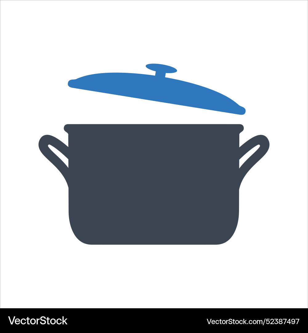 Pot icon cooking pan Royalty Free Vector Image