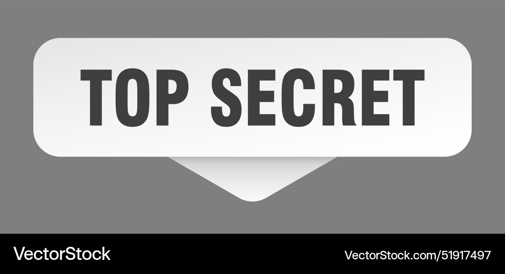 Top secret sticker sign isolated Royalty Free Vector Image