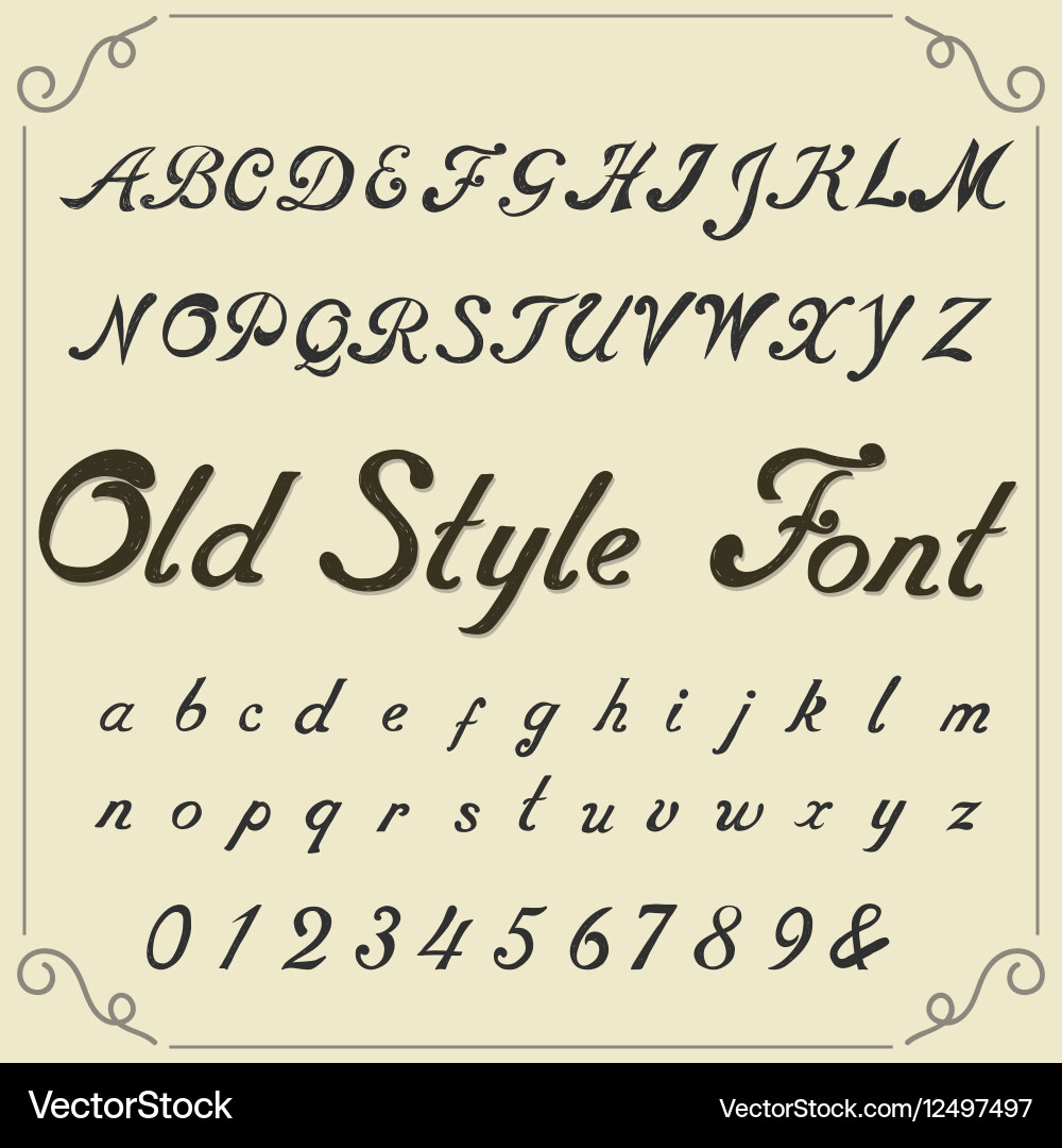 Vintage Alphabet Font 530,185 Vintage Font Alphabet Stock Vectors And
