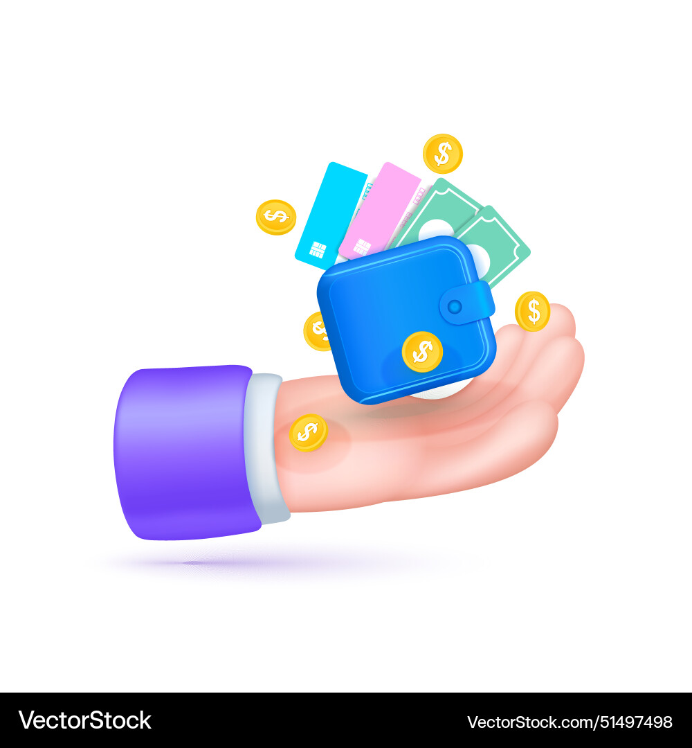 Box and pin in hand Royalty Free Vector Image - VectorStock