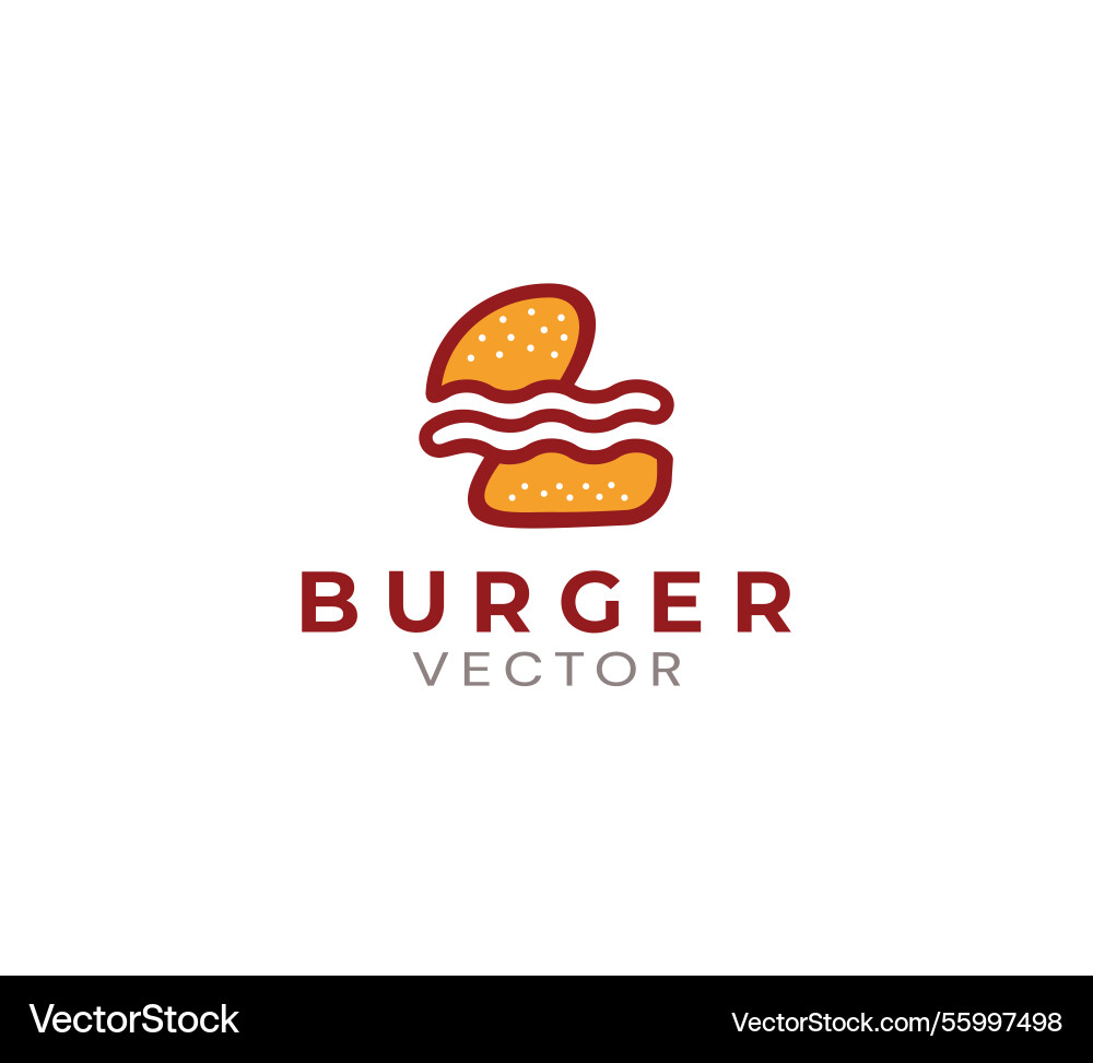 Burger shop logo Royalty Free Vector Image - VectorStock