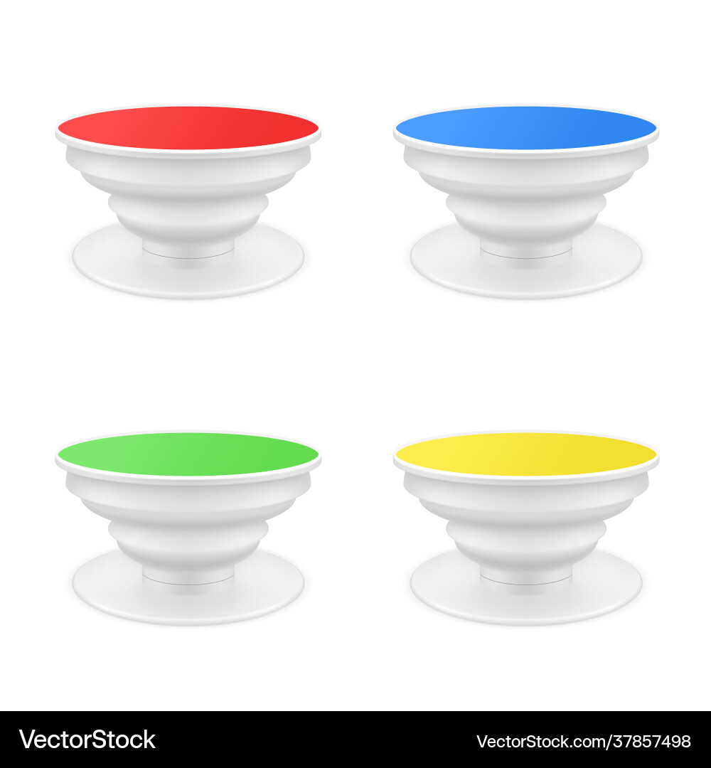 Collection plastic popsocket for phone Royalty Free Vector