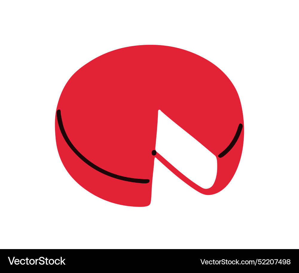 French cheese small round wheel circle head Vector Image