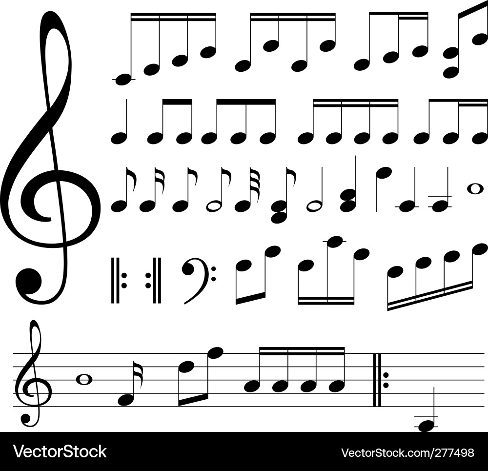 Musical signs note Royalty Free Vector Image - VectorStock