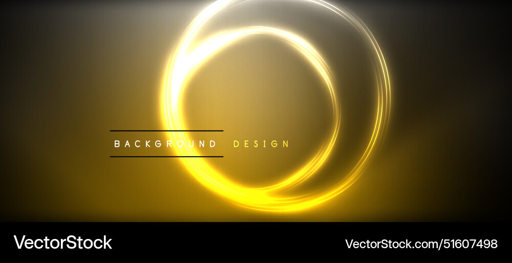 Neon glowing circle rays light round lines Vector Image