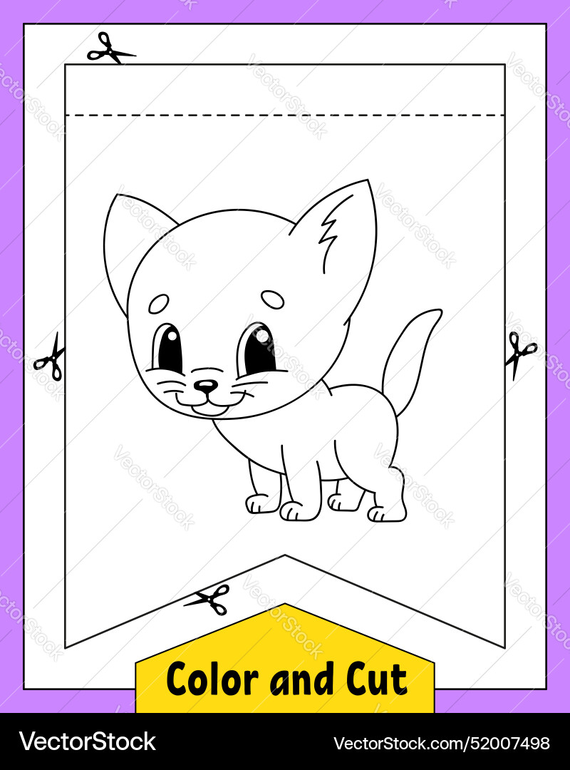 Party banner with cute cartoon characters Vector Image