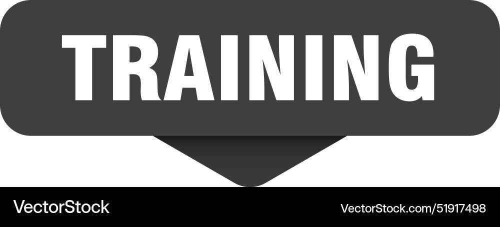 Training sticker training sign on transparent Vector Image