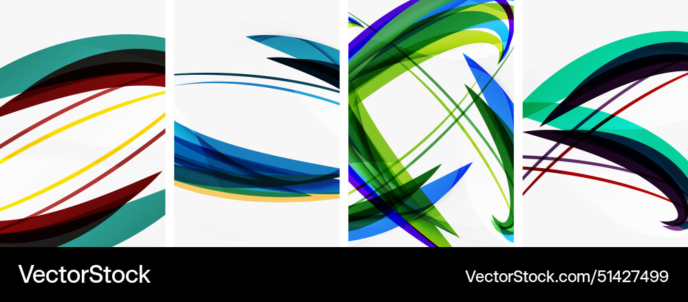 Abstract colorful wave posters for wallpaper Vector Image