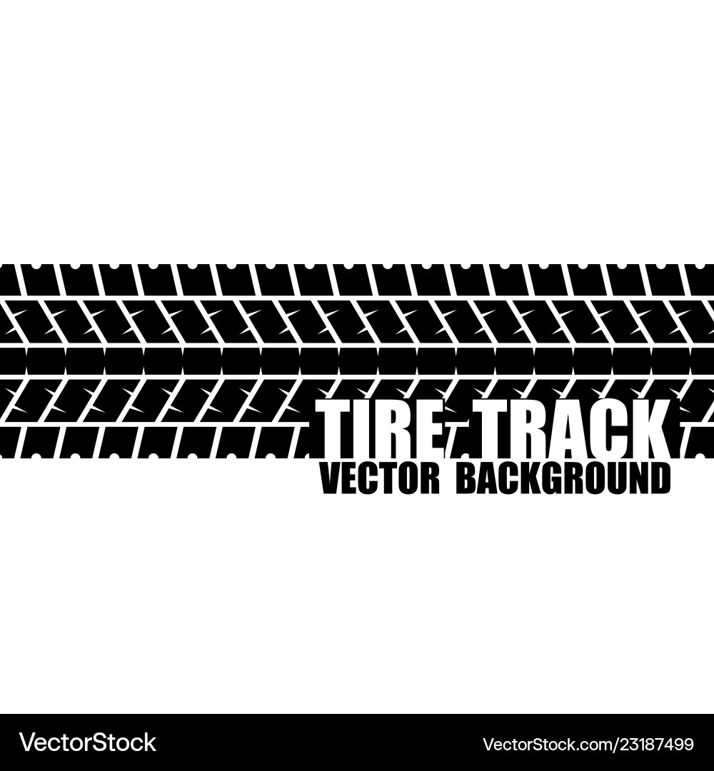 Black text tire track Royalty Free Vector Image