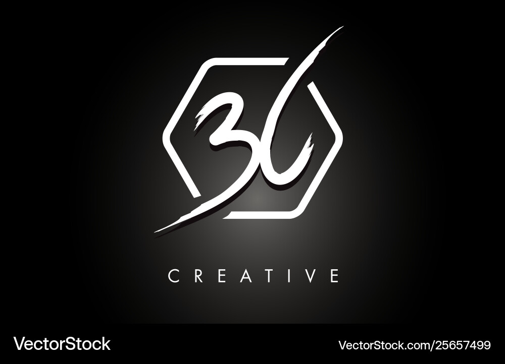 Brushed Letter Logo – BC B C Royalty Free Vector Image