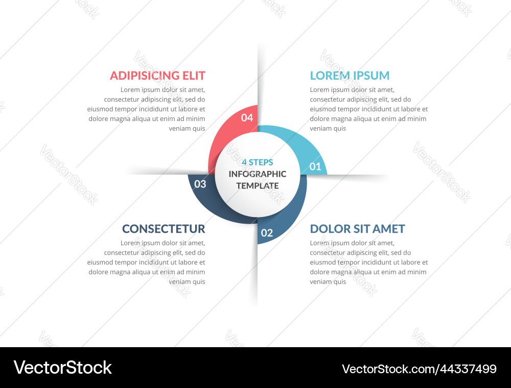 Circle infographics - four elements Royalty Free Vector