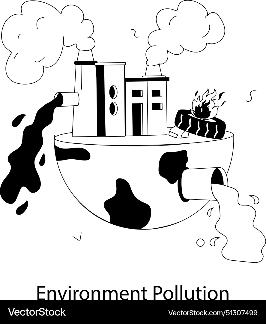 Environment pollution Royalty Free Vector Image