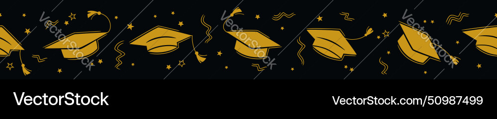 Graduation seamless border with the square Vector Image