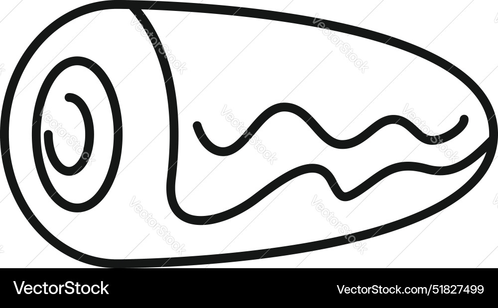 Ham roll icon showing meat product for cooking Vector Image