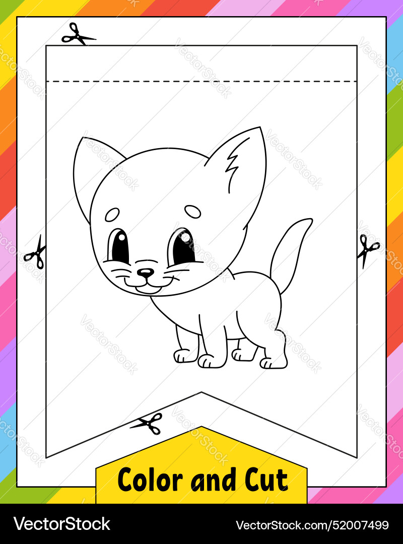 Party banner with cute cartoon characters Vector Image