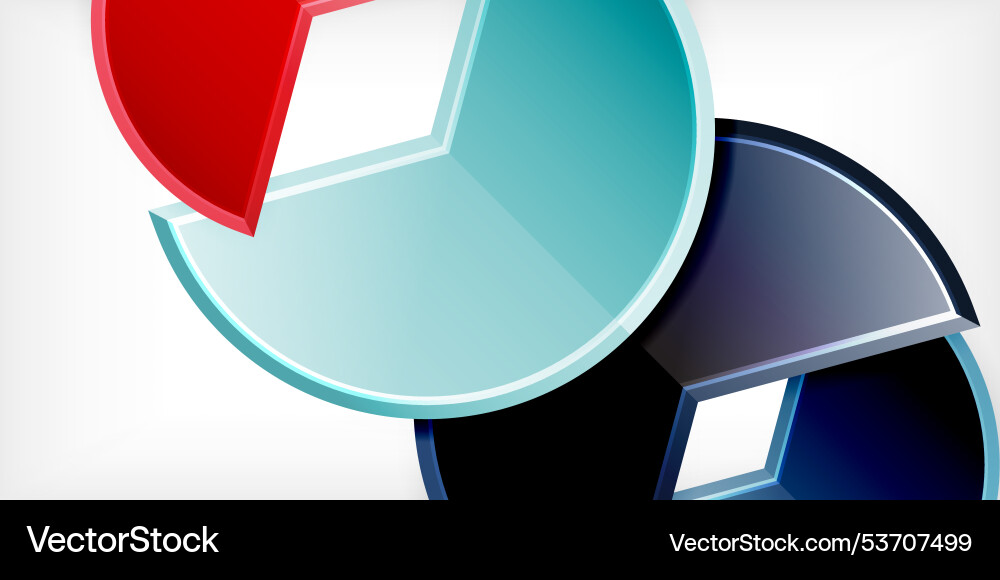 Trendy round shapes with triangular angle design Vector Image