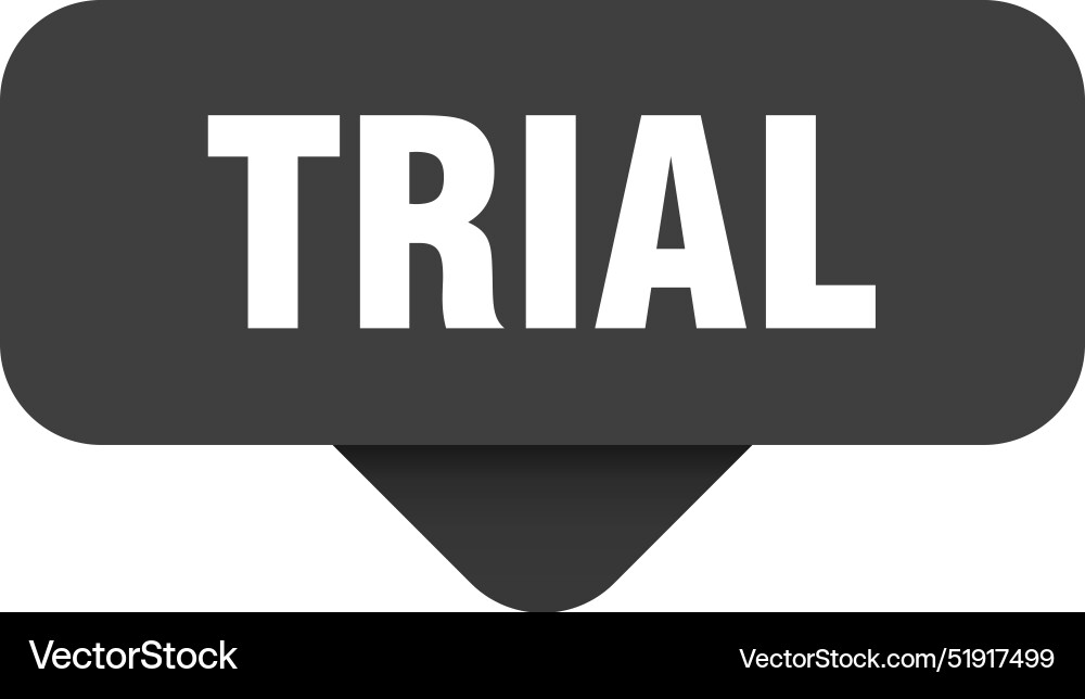Trial sticker trial sign on transparent background