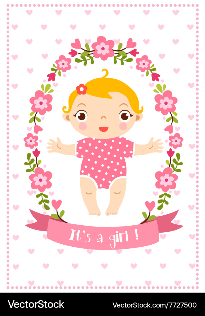 Baby girl Royalty Free Vector Image - VectorStock