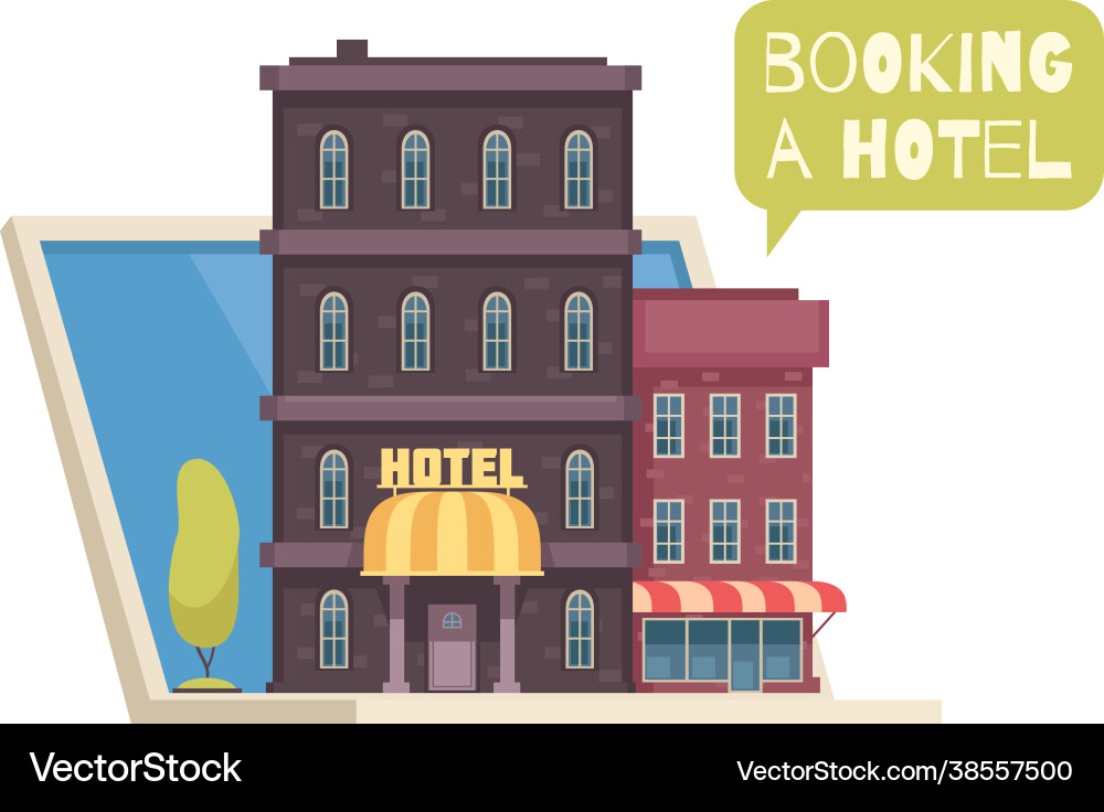 Booking cartoon icon Royalty Free Vector Image