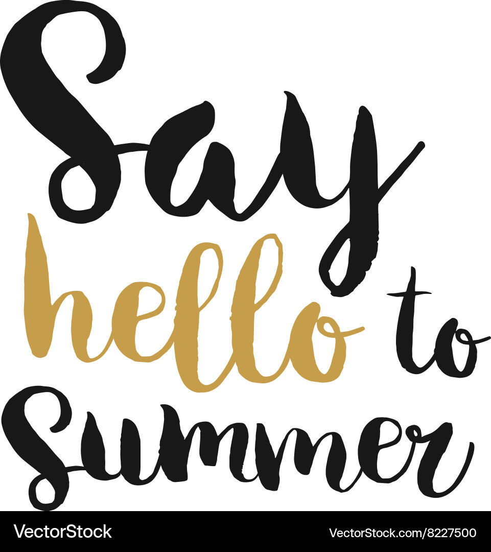 Hand drawn lettering poster Royalty Free Vector Image