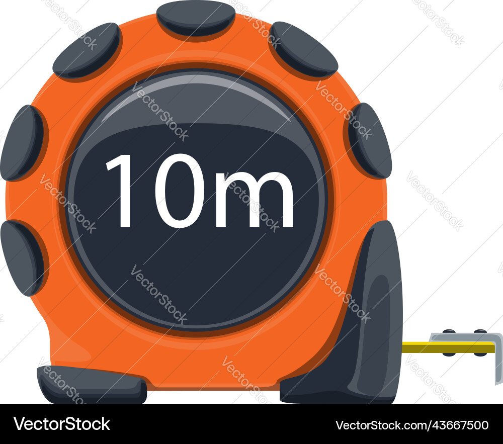 Measure tape self retracting ruler work tool Vector Image