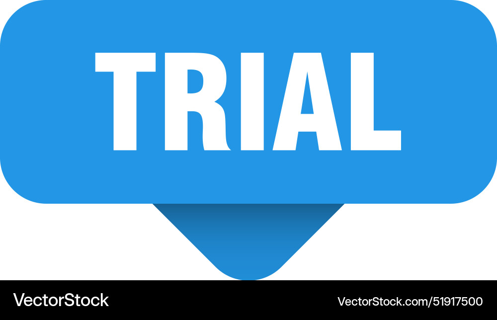 Trial sticker trial sign on transparent background