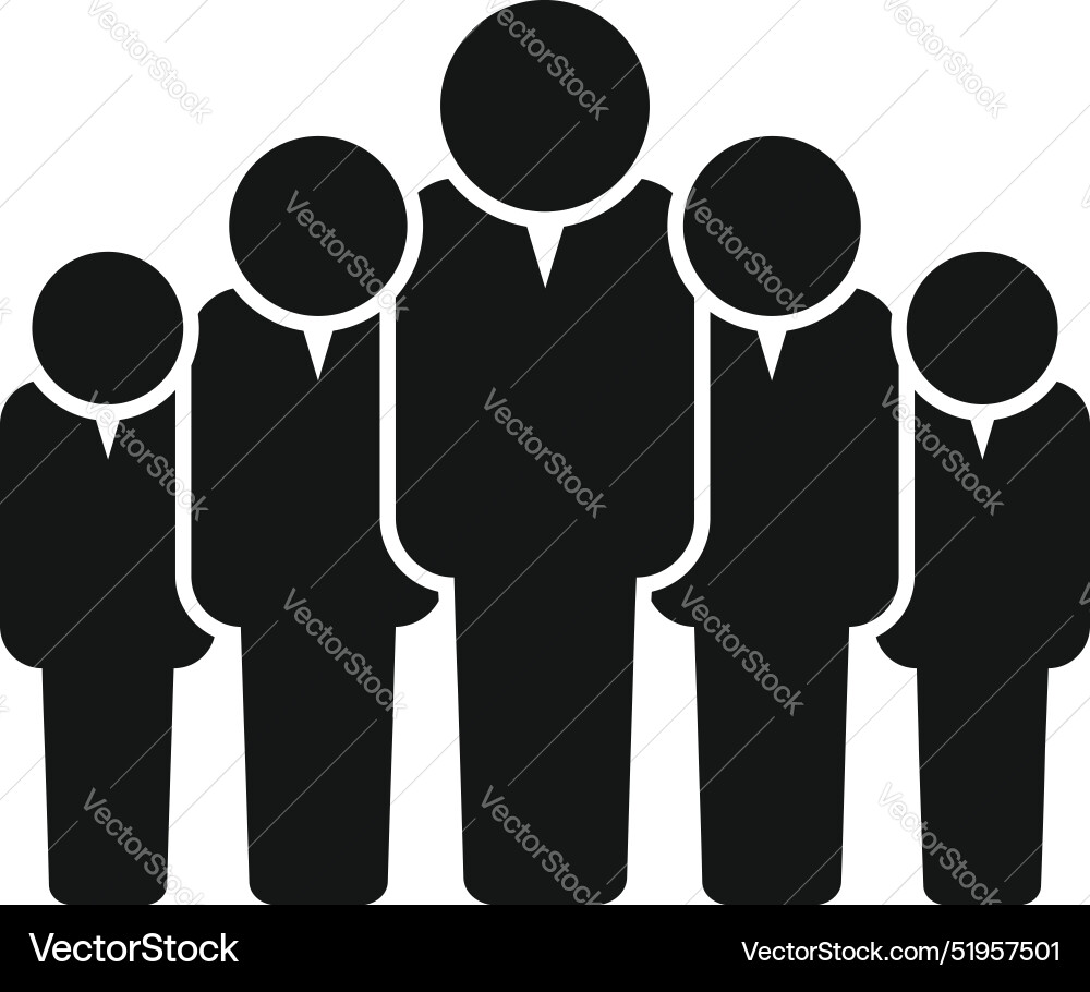 Business team standing together showing unity Vector Image