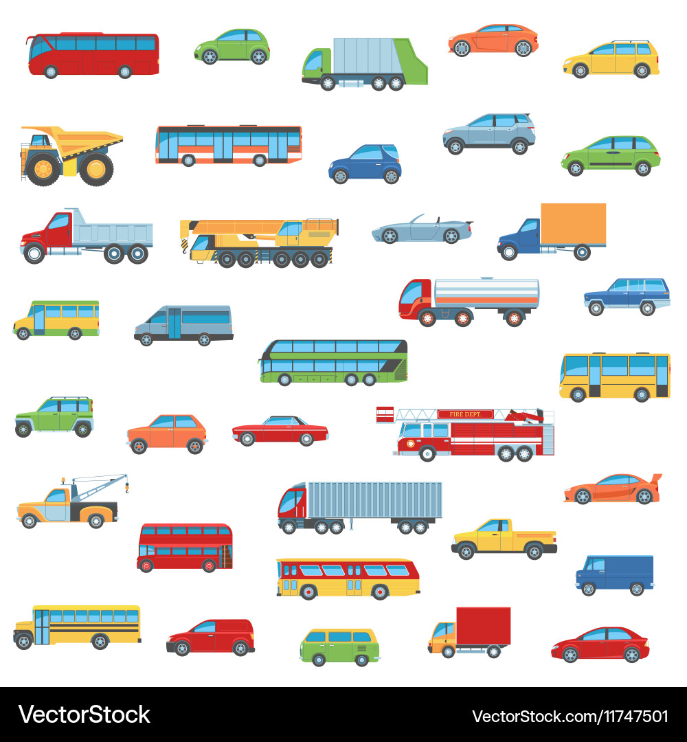 Car icons set Royalty Free Vector Image - VectorStock