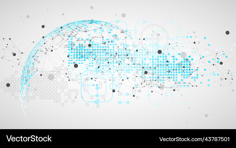 Hi-tech digital technology and engineering theme Vector Image