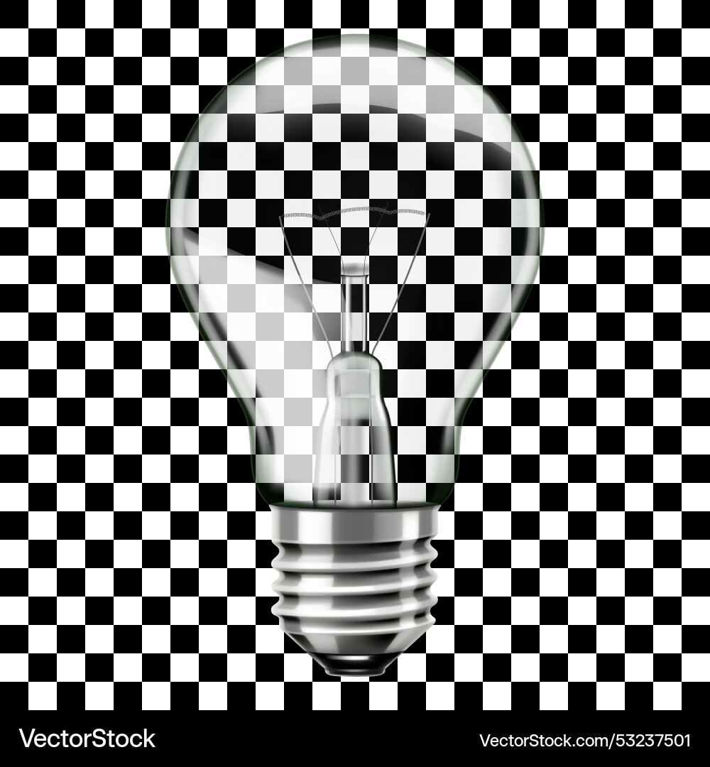 Light bulb isolated on transparent background Vector Image