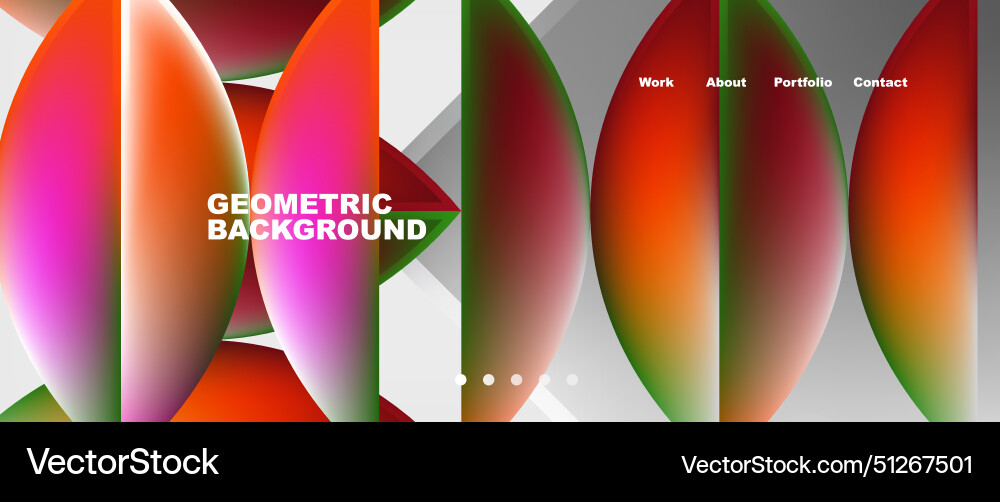 Minimal geometric web site page template design Vector Image