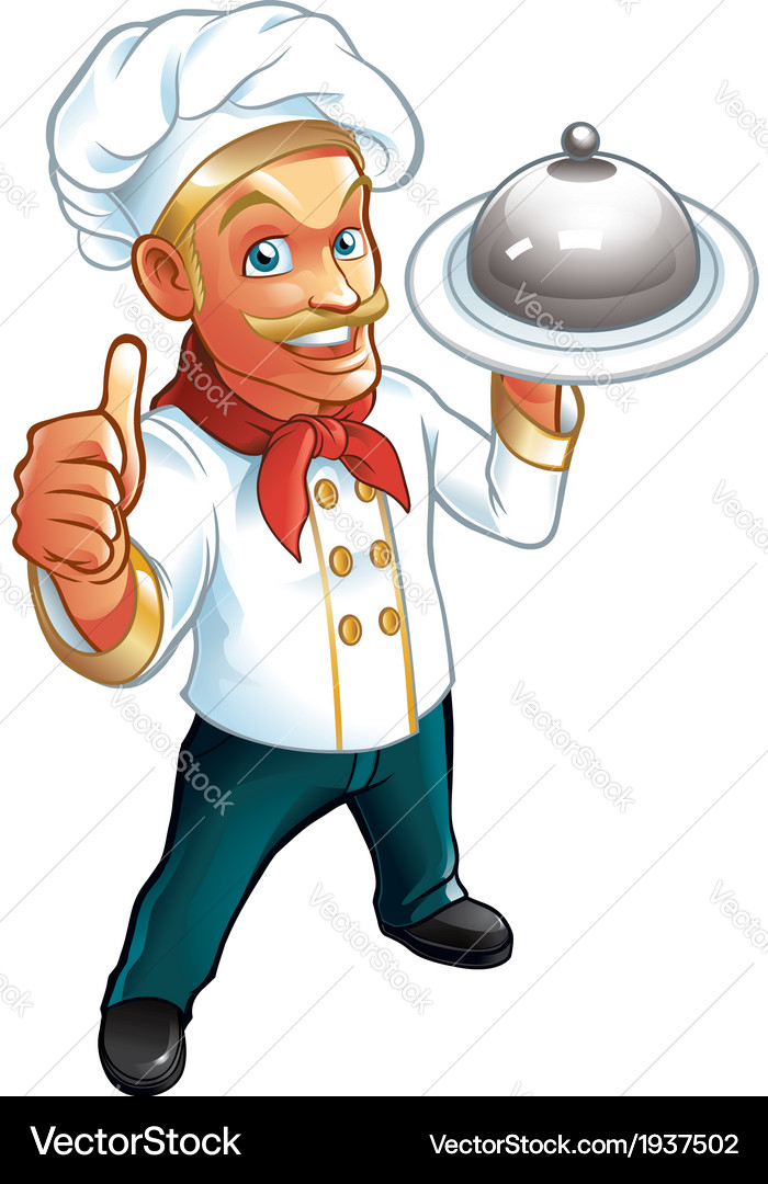 Cheerful Chef Mascot Royalty Free Vector Image