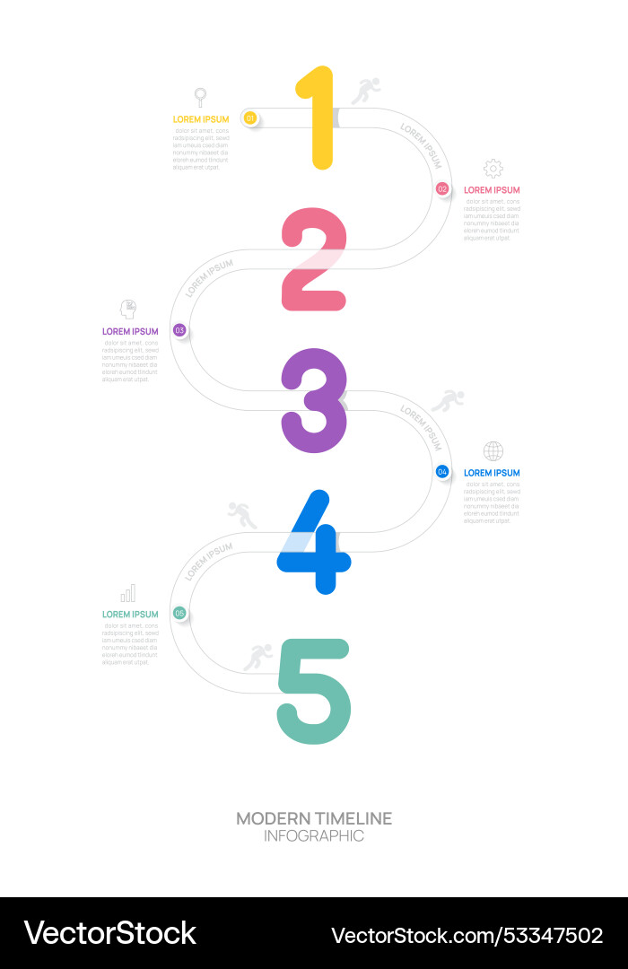 Ladder infographic 5 steps to success growth Vector Image