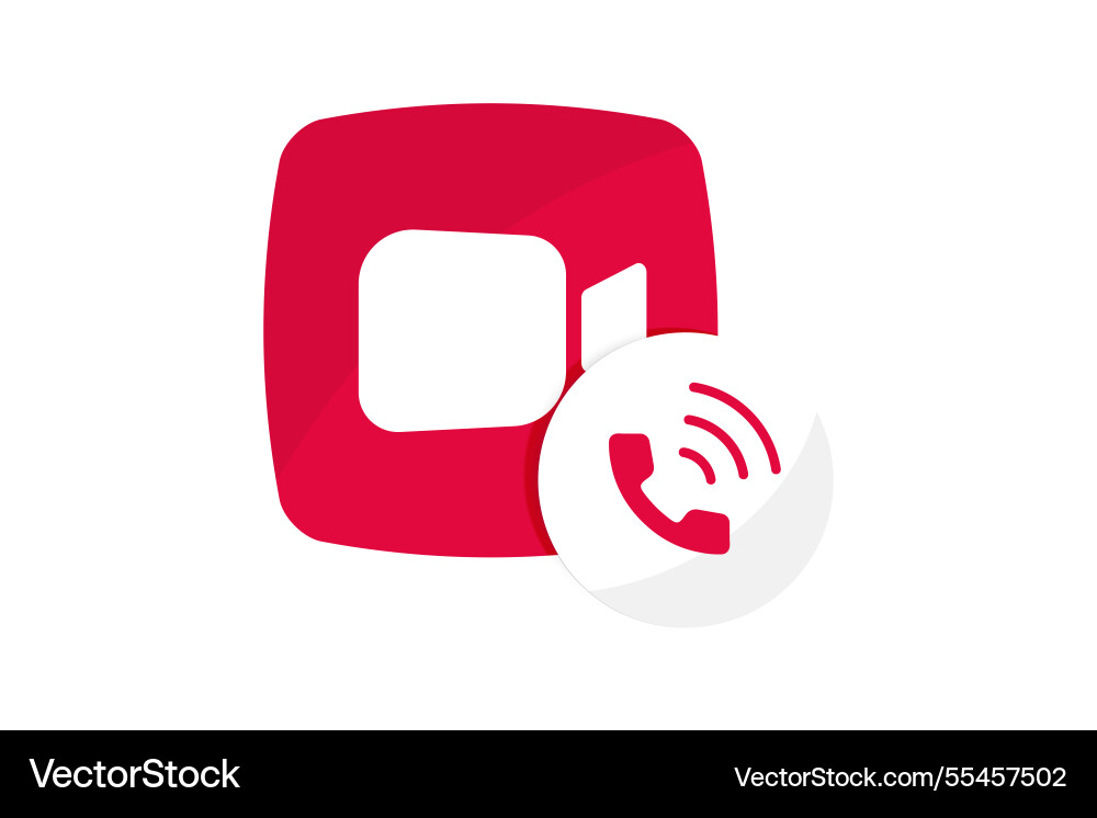 Video call button online chat icon Royalty Free Vector Image