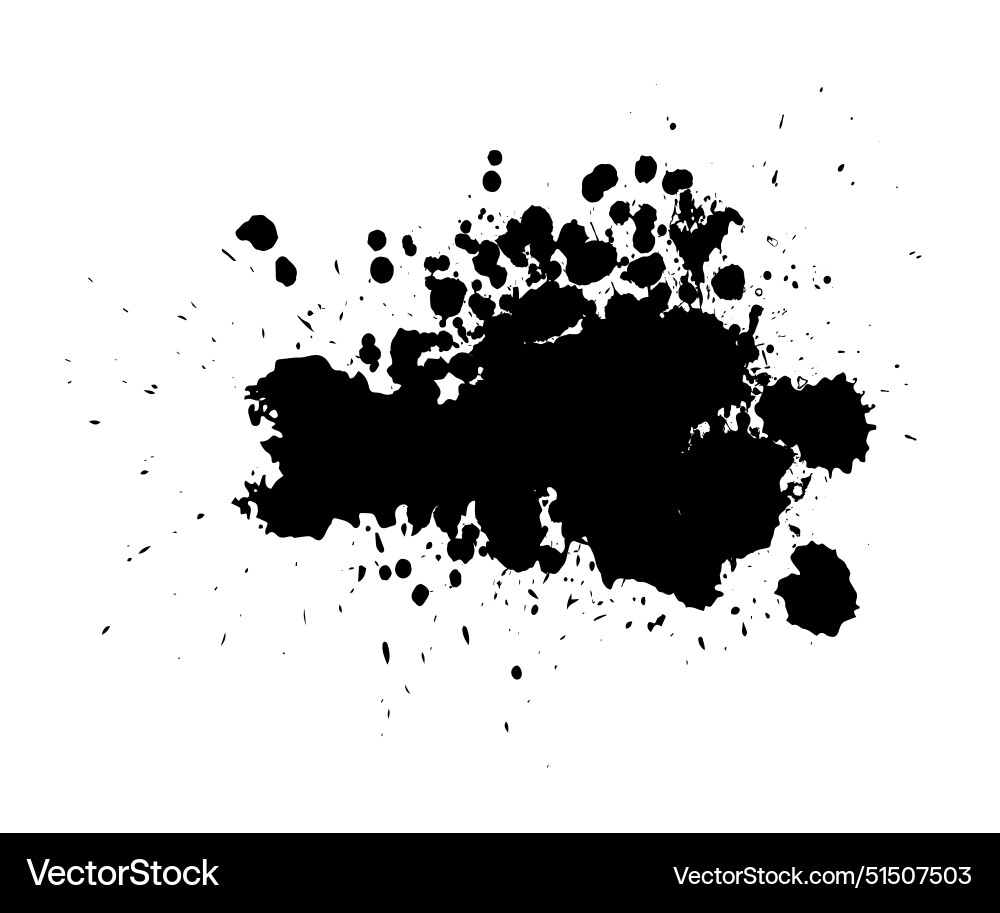 Abstract black blot object hand drawing not ai Vector Image