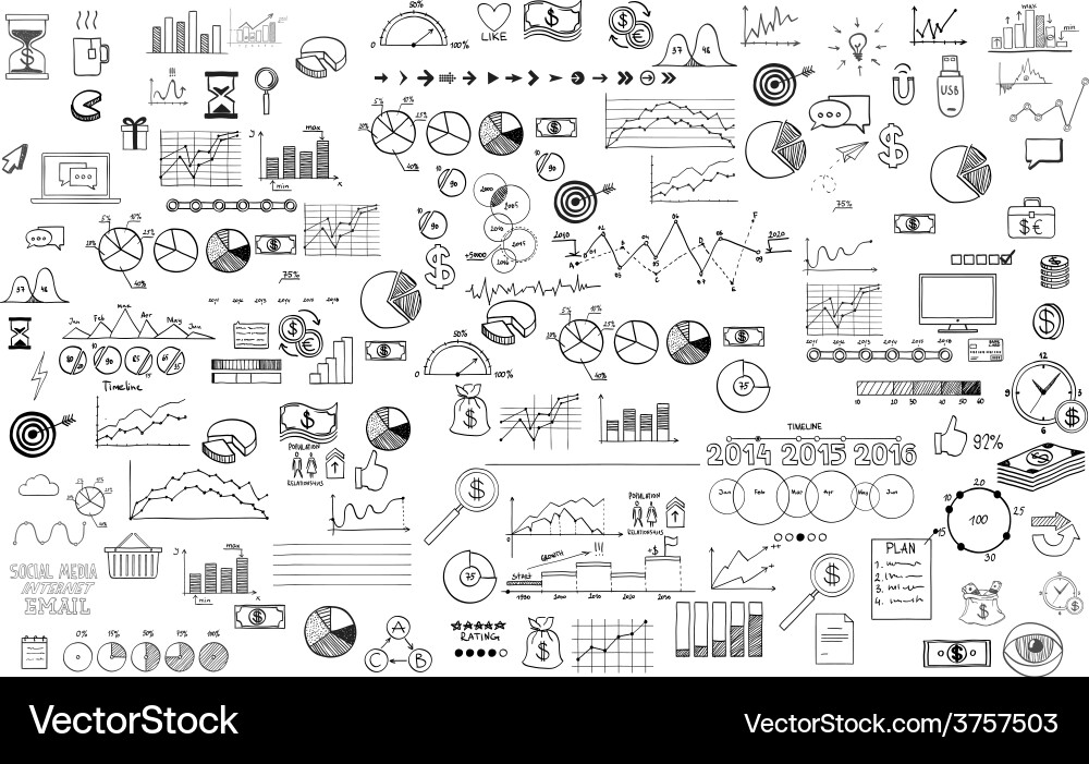 Stock Market Doodle Vector Images (over 1,600)