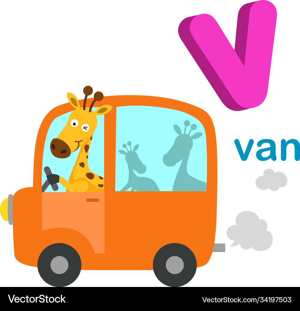 Isolated alphabet letter v van Royalty Free Vector Image