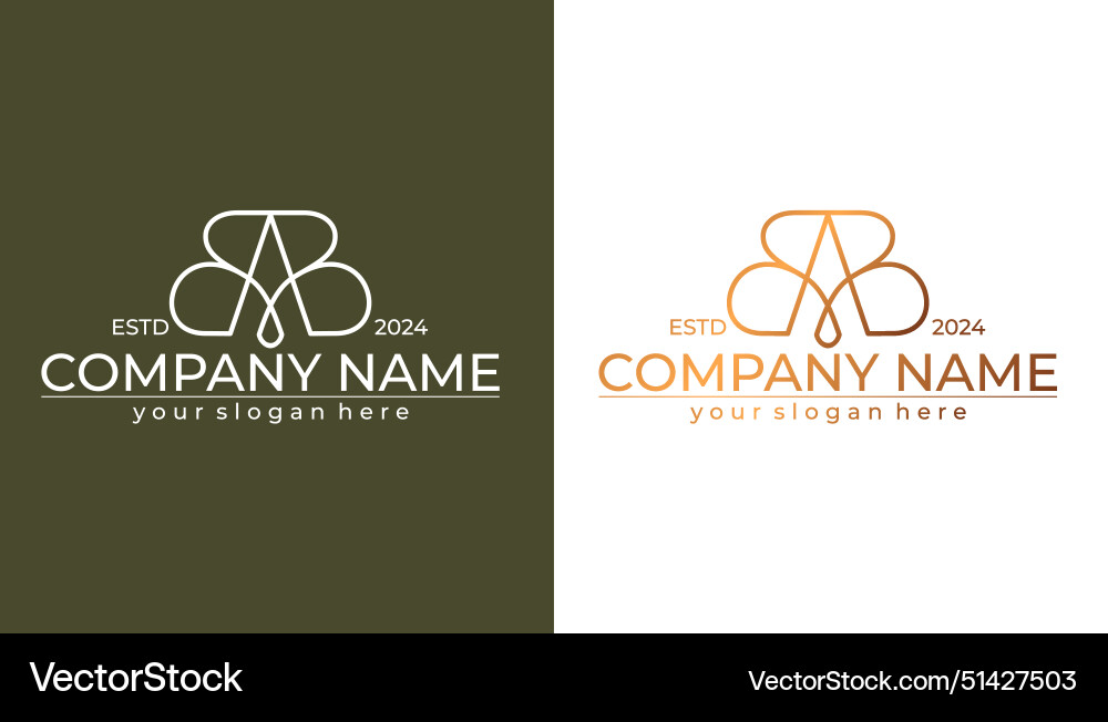 Logo ab letter template elements personal Vector Image