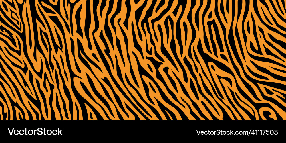 Orange Tiger Stripes Pattern Royalty Free Vector Image