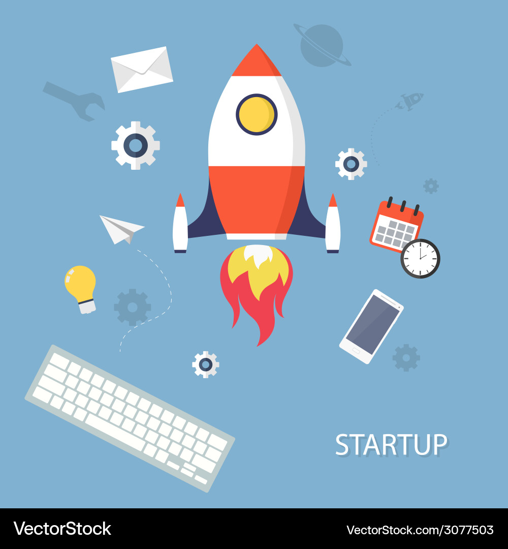 Project startup Royalty Free Vector Image - VectorStock