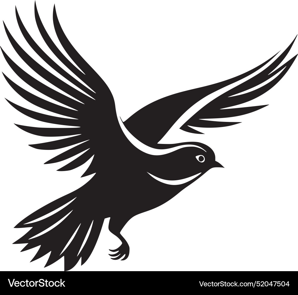 Pigeon - minimalist and flat logo Royalty Free Vector Image