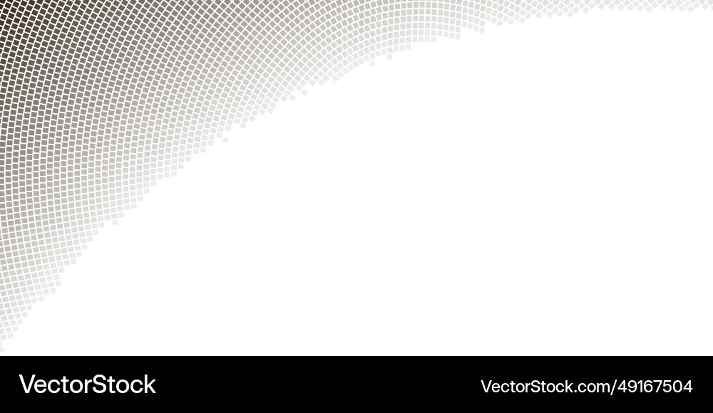 Pixel corner with a radial halftone raster Vector Image