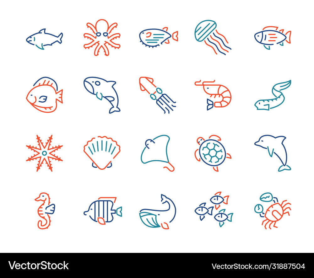 Underwater Marine Pattern Royalty Free Vector Image